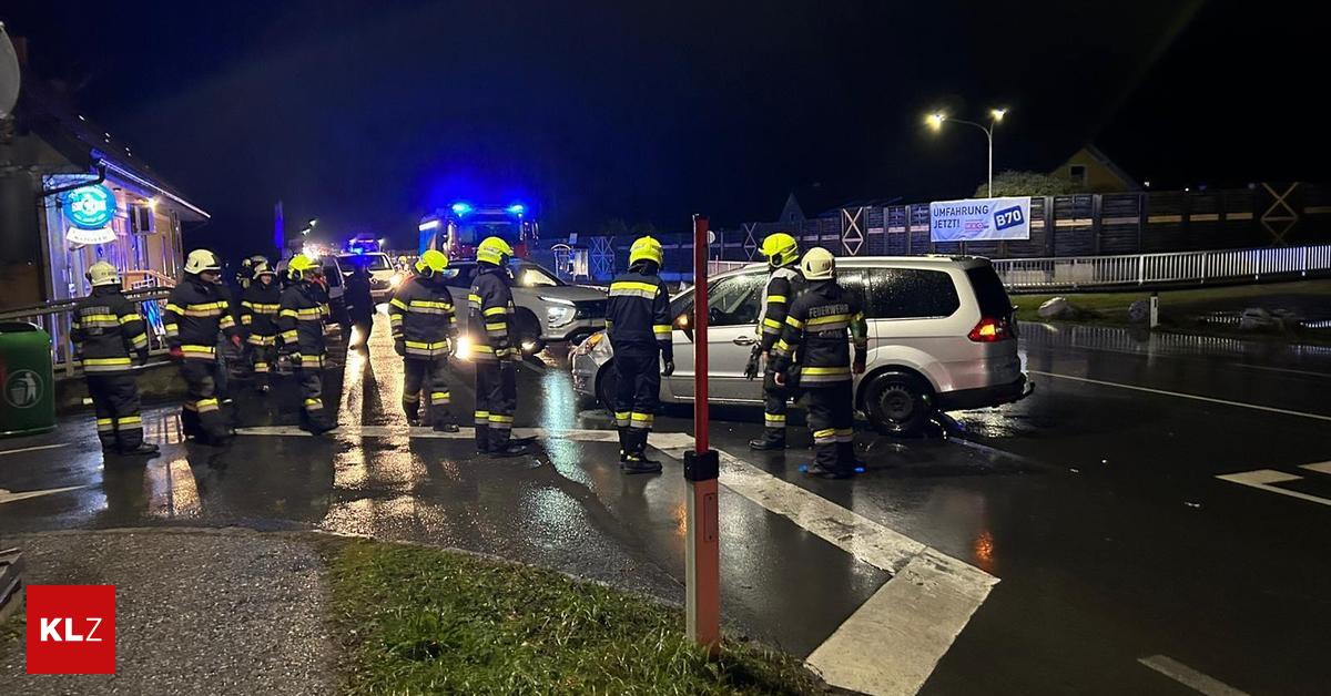 Unfall auf Kreuzung | Auf der B70 in Söding kollidierten zwei Pkw beim Abbiegen